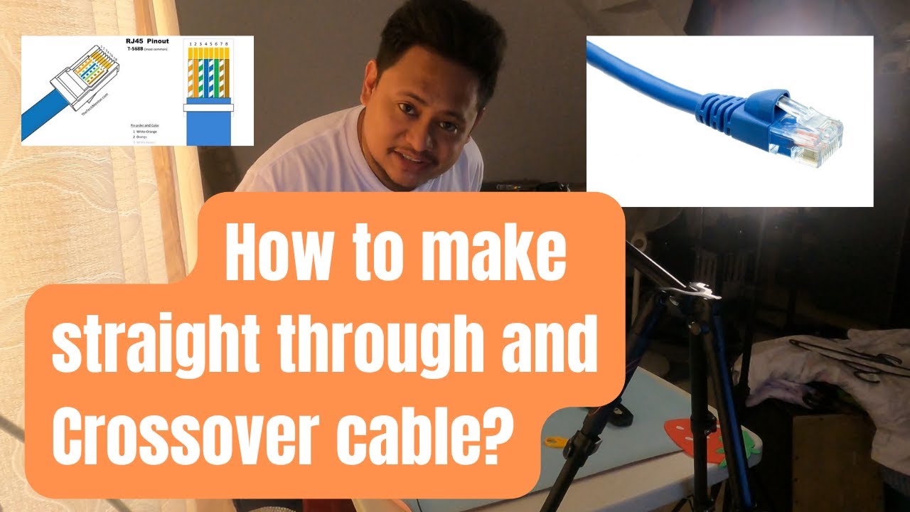 How to make straight through and crossover cable | UTP cable - YouTube