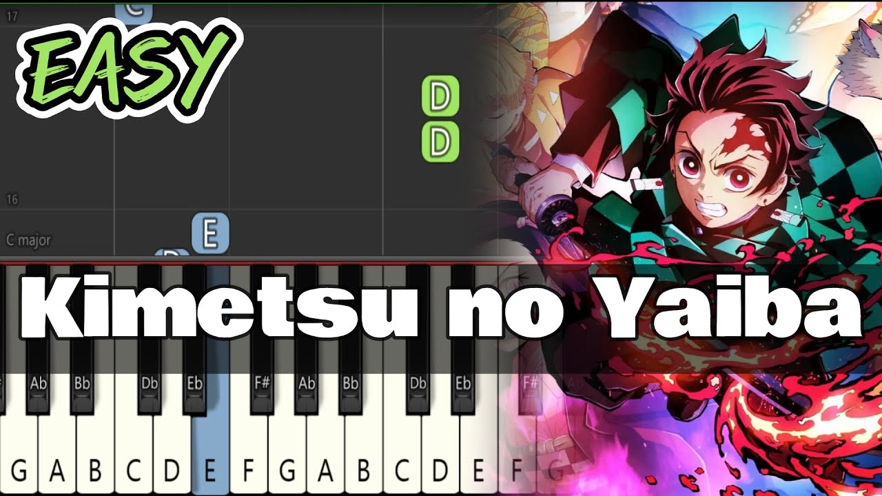 Kimetsu no Yaiba - Demon Slayer (Easy Piano Tutorial) | Sheet Music ...