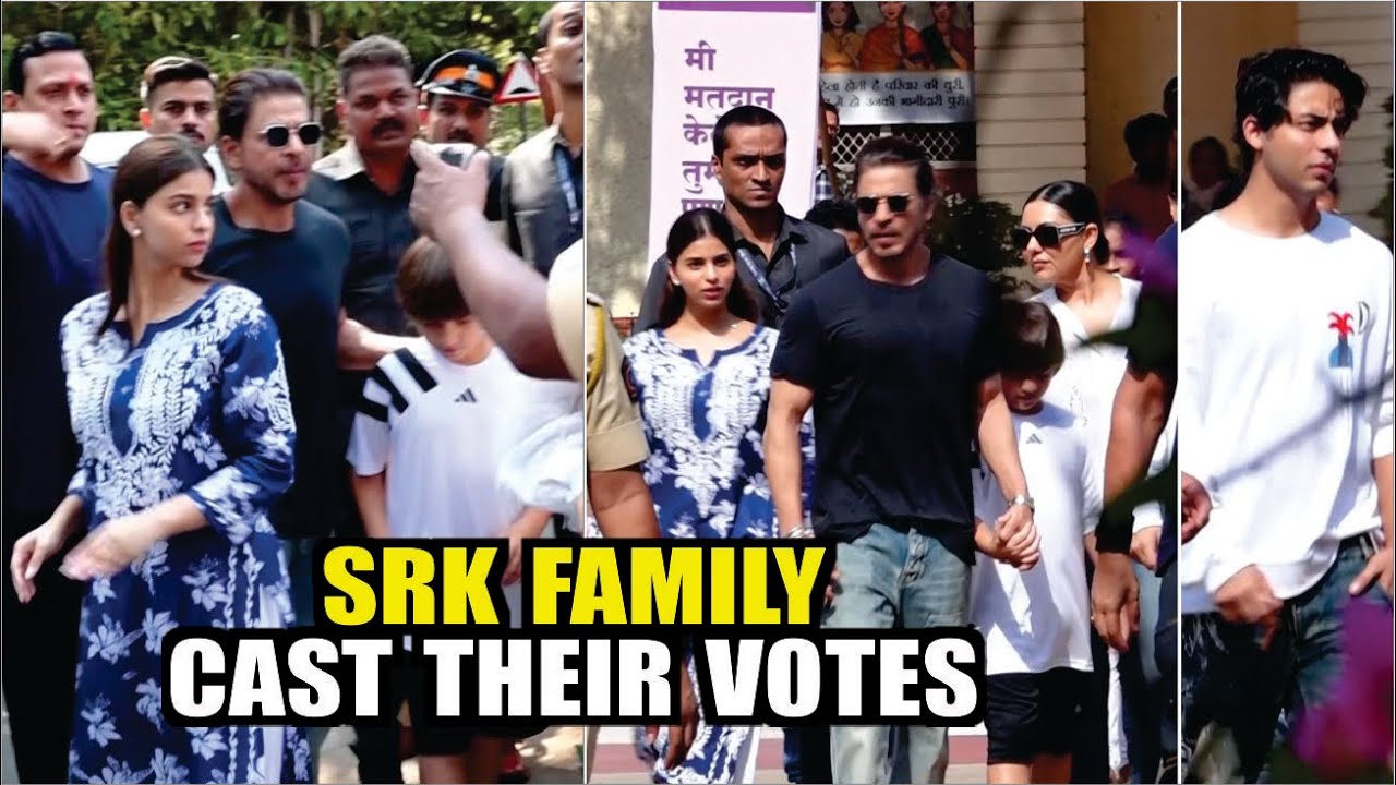Shahrukh Khan, Suhana Khan, Aryan Khan & Gauri Khan Cast Their Vote ...