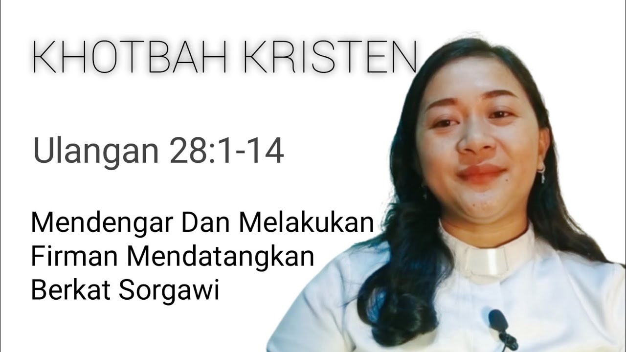 Bacaan, Ulangan 28:1-14|Khotbah Kristen #khotbahkristen #priscawalukouw ...