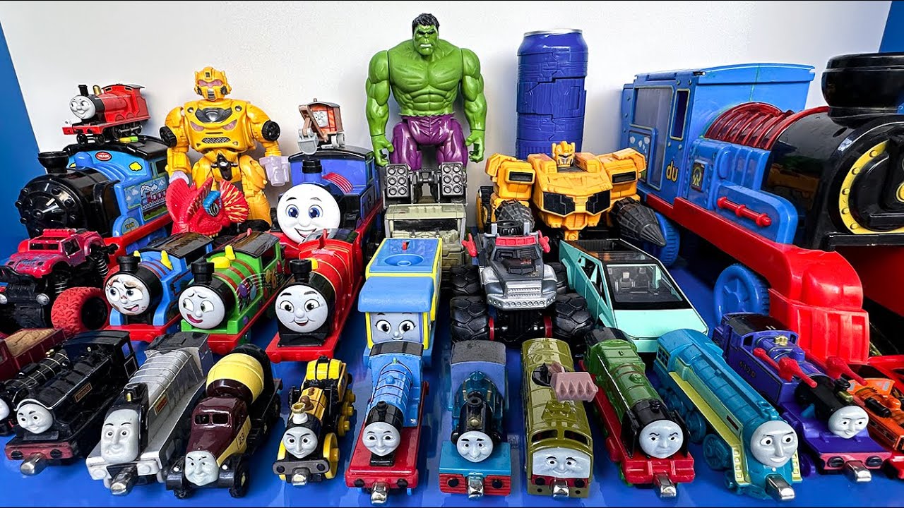 Thomas & Friends World's Strongest Engine with Bumblebee & Marvel Hulk ...