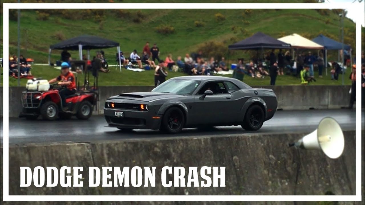 Dodge Demon Crashed! - YouTube