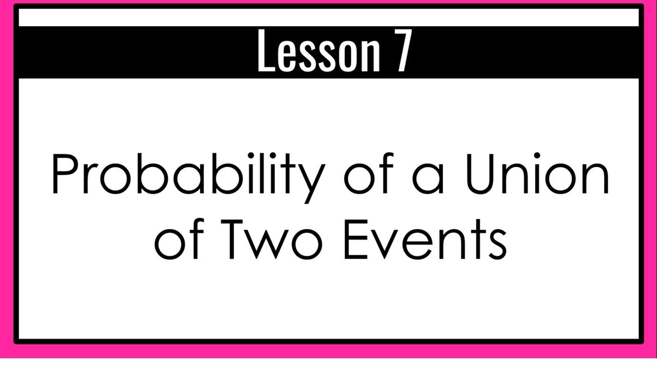 Probability of Union of Two Events - YouTube