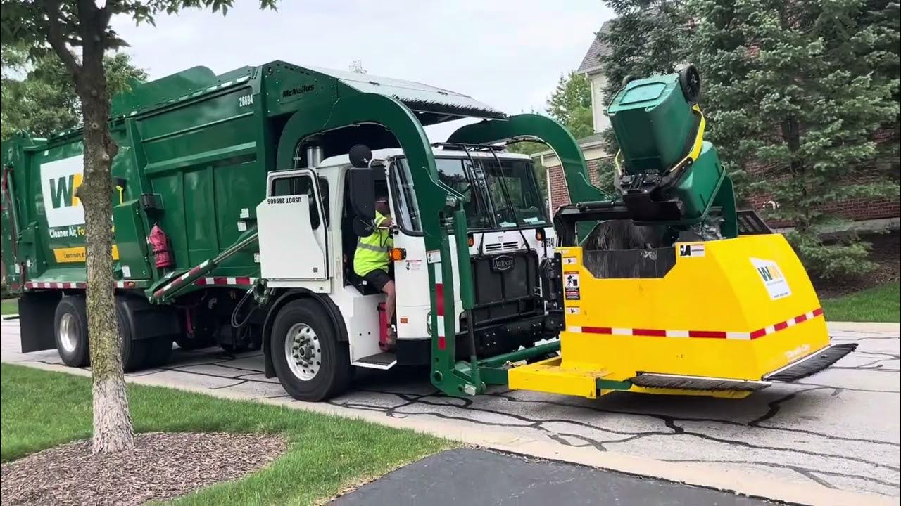 Brand new WM autocar collecting trash - YouTube