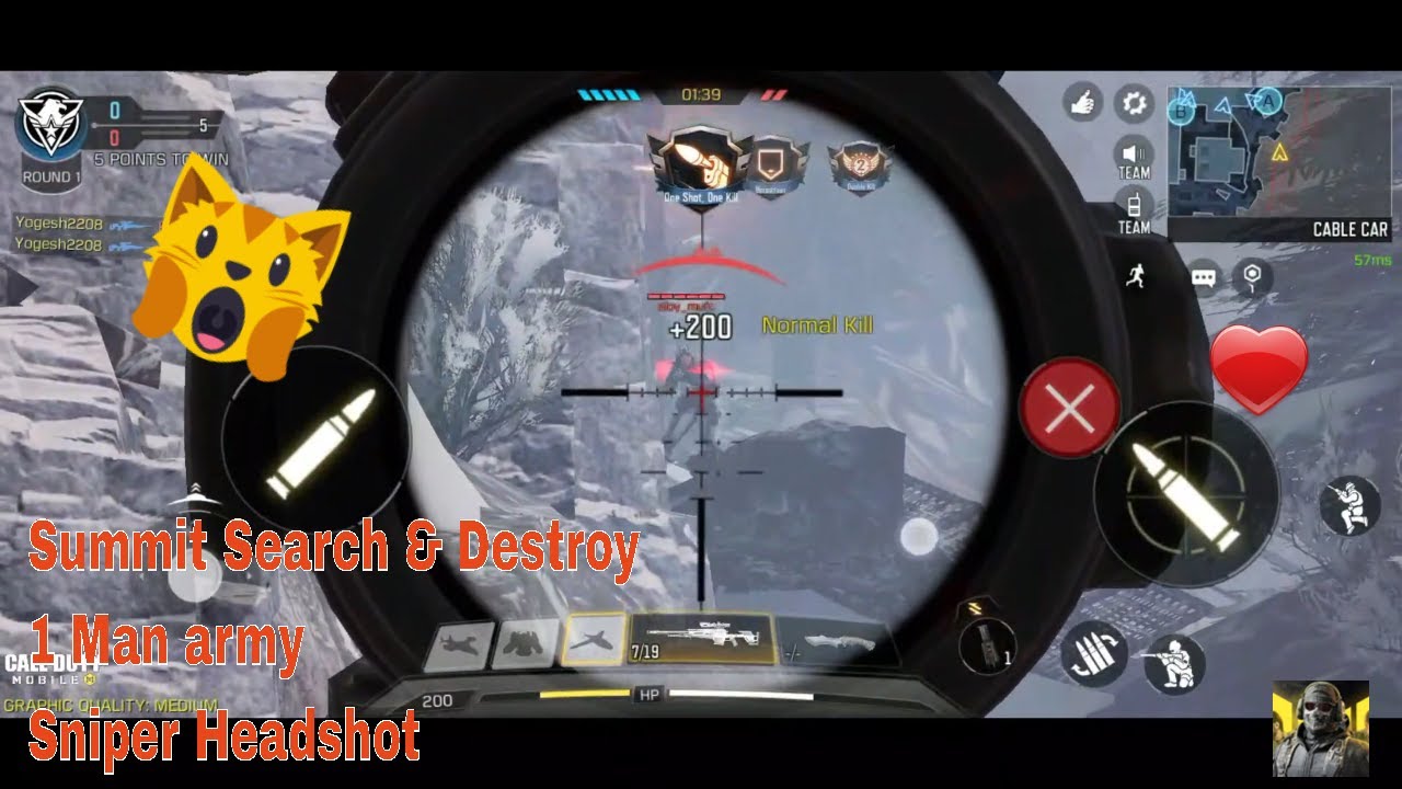 Call of Duty Mobile || Summit Map || Search and Destroy || Sniper Shots ...