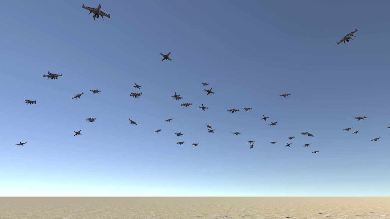 QuadCopter drone swarm 3 - YouTube