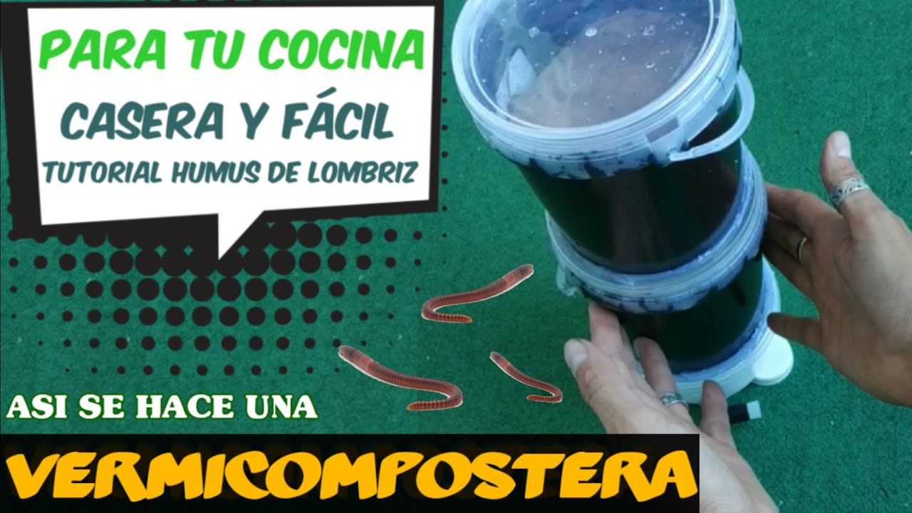 COMO HACER UNA VERMICOMPOSTERA CASERA Cómo hacer HUMUS DE LOMBRIZ ...