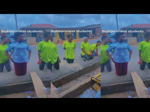 Hairdresser's apprentices made to kneel on the road as punishment for being stubborn (video)