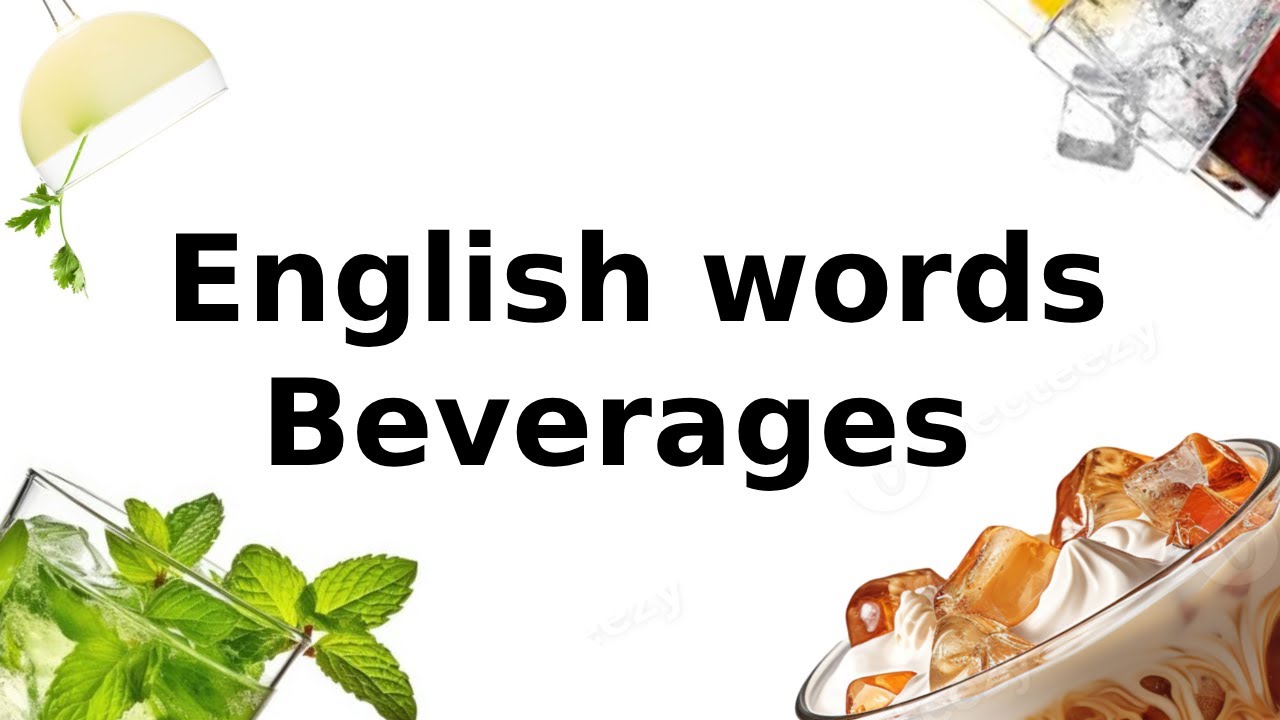 Easy to Learn - Beverages in English. Learn English words "Beverages ...