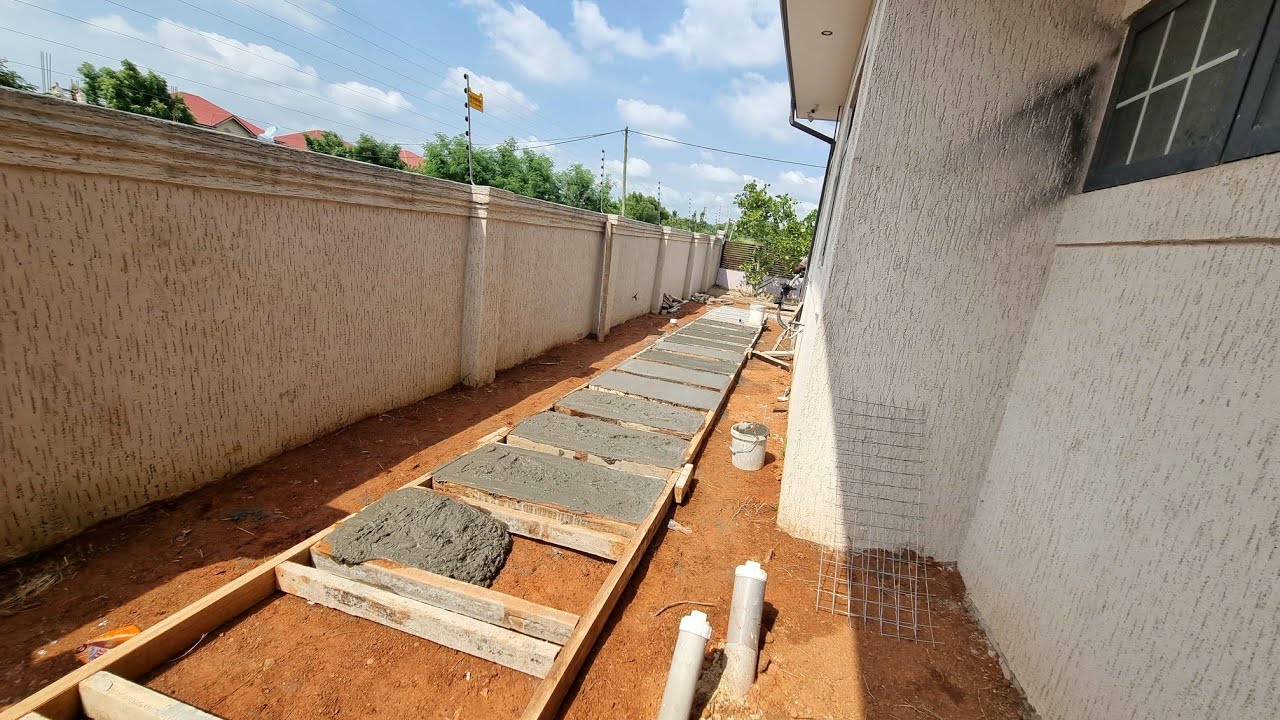 PART 4 || Building In Ghana || THE LANDSCAPING CURRENT UPDATE - YouTube