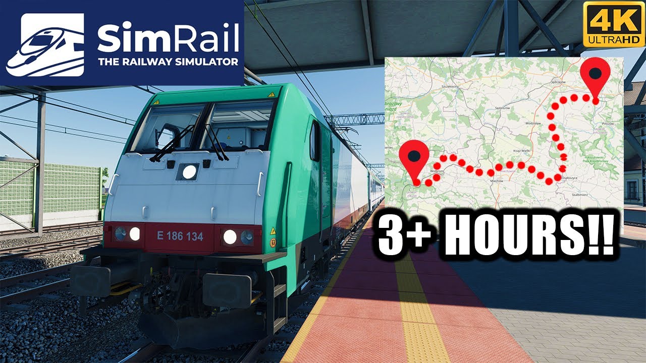 SimRail Train 14119 - Traxx 186 - Warsaw to Katowice - YouTube