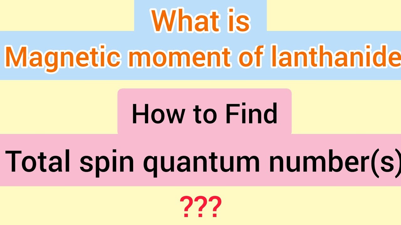 How to find Total spin magnetic moment (s) | Magnetic moment of ...