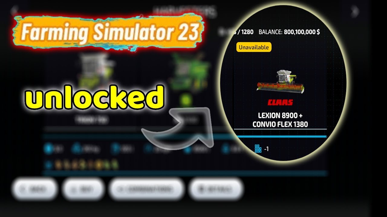 First Harvester Mod unlock in Farming simulator 23 | Class lexicon 8900 ...