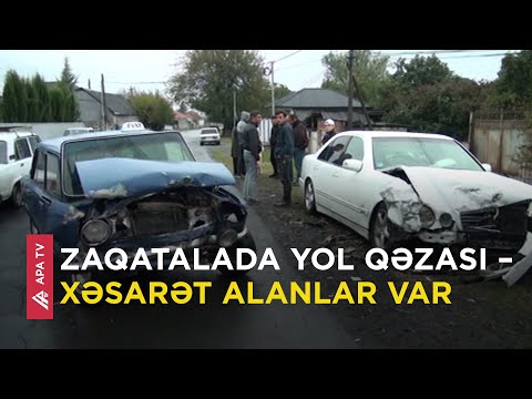Zaqatalada iki maşın toqquşub, xəsarət alanlar var – APA TV