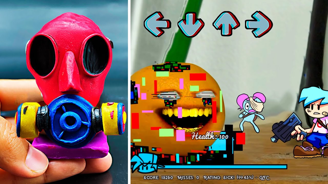 Poppy Playtime GAS MASK | Annoying Orange | FNF Clay - YouTube