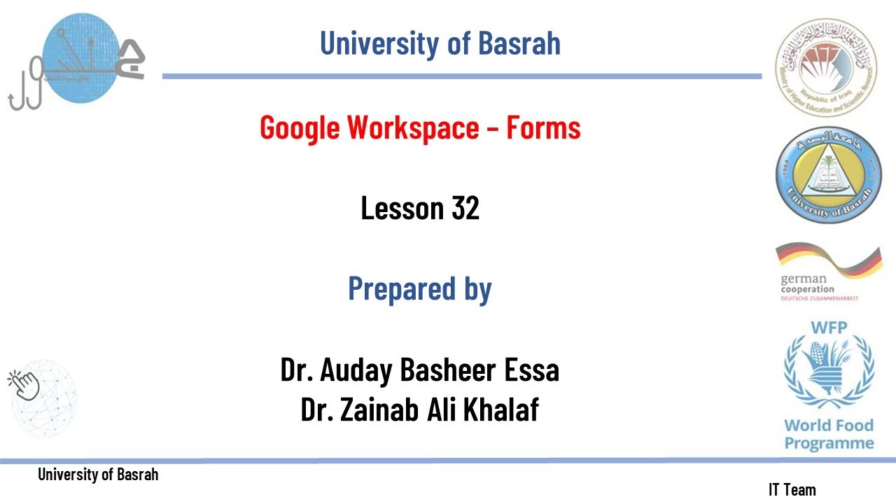 الدرس الثاني والثلاثون - Google Workspace – Forms - YouTube