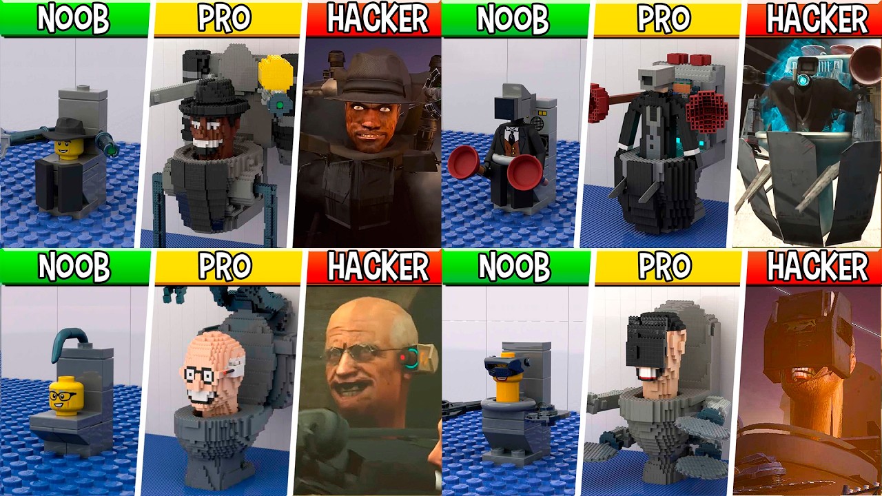 LEGO ALL Characters in Skibidi Toilet (COLLECTION №26) : Noob, Pro ...