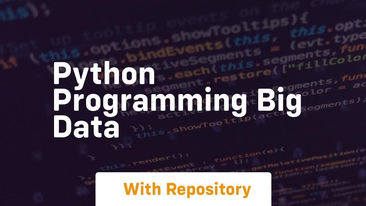 python programming big data - YouTube