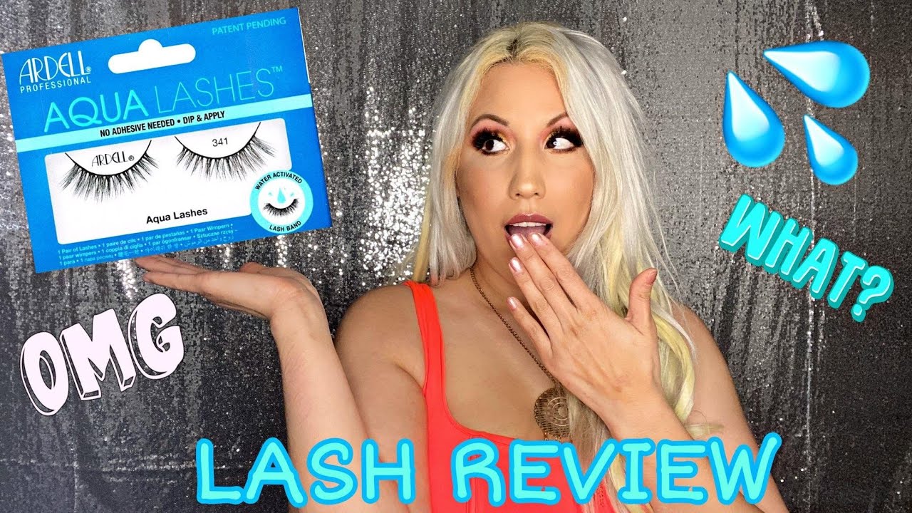ARDELL AQUA LASHES FIRST IMPRESSION REVIEW TUTORIAL - YouTube