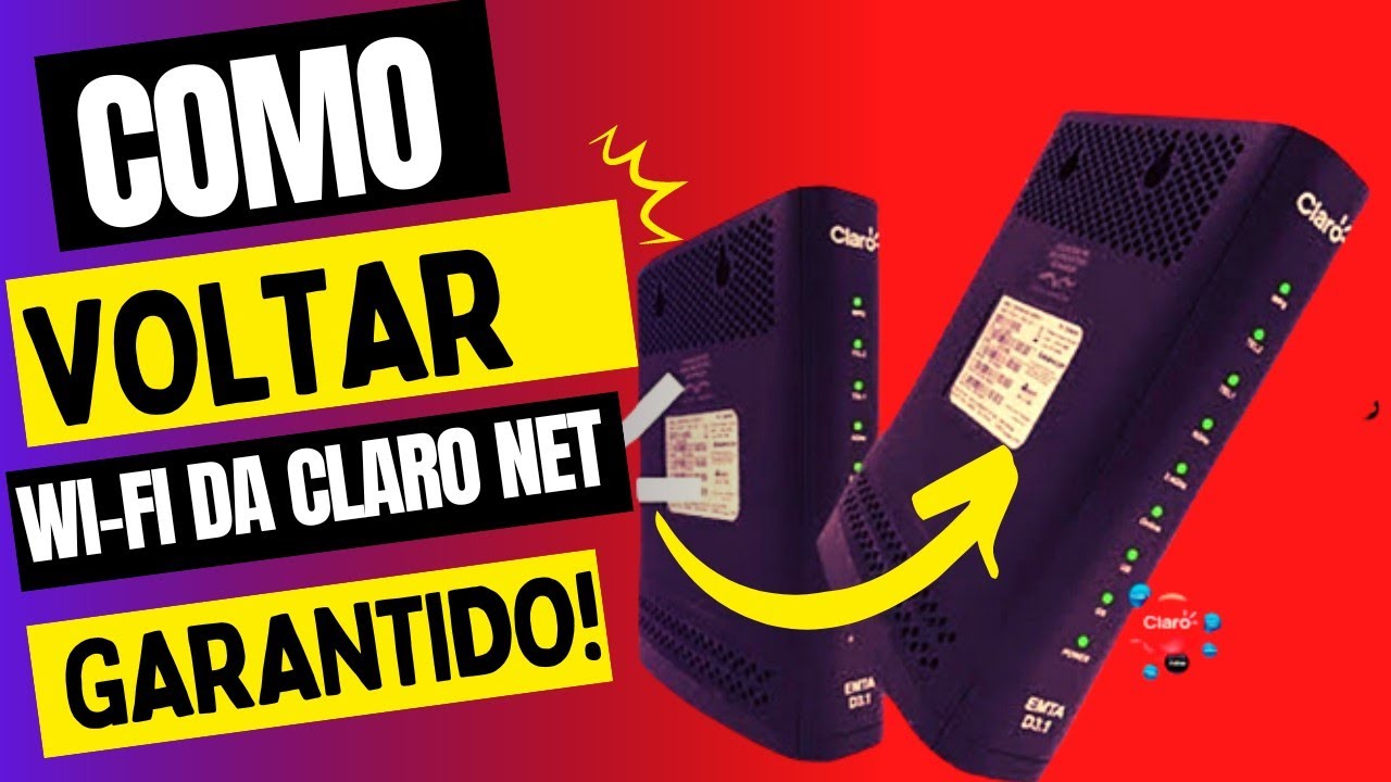 (fácil) como fazer a internet Wi-Fi voltar a funcionar na CLARO NET ...