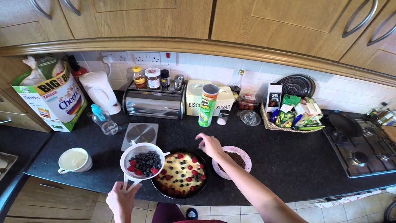 My girlfriend Baking Brownie Cheesecake (Gopro) - YouTube