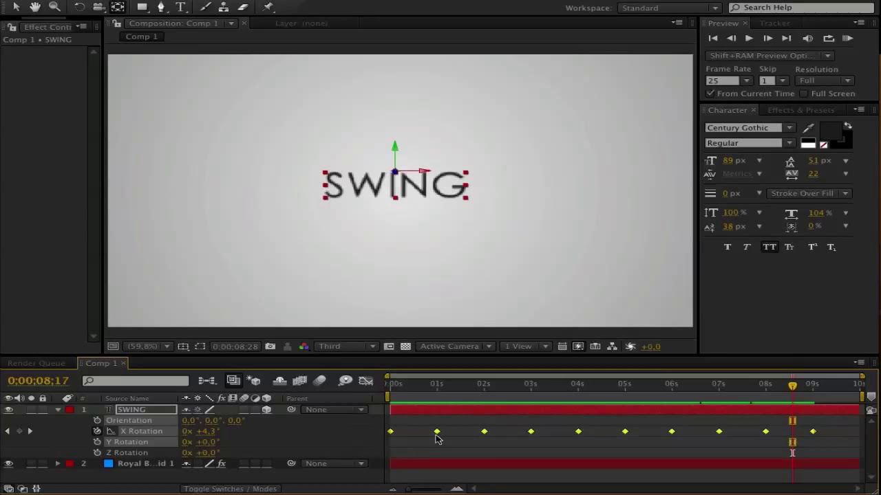 Basic Swing Animation After Effects Tutorial - YouTube