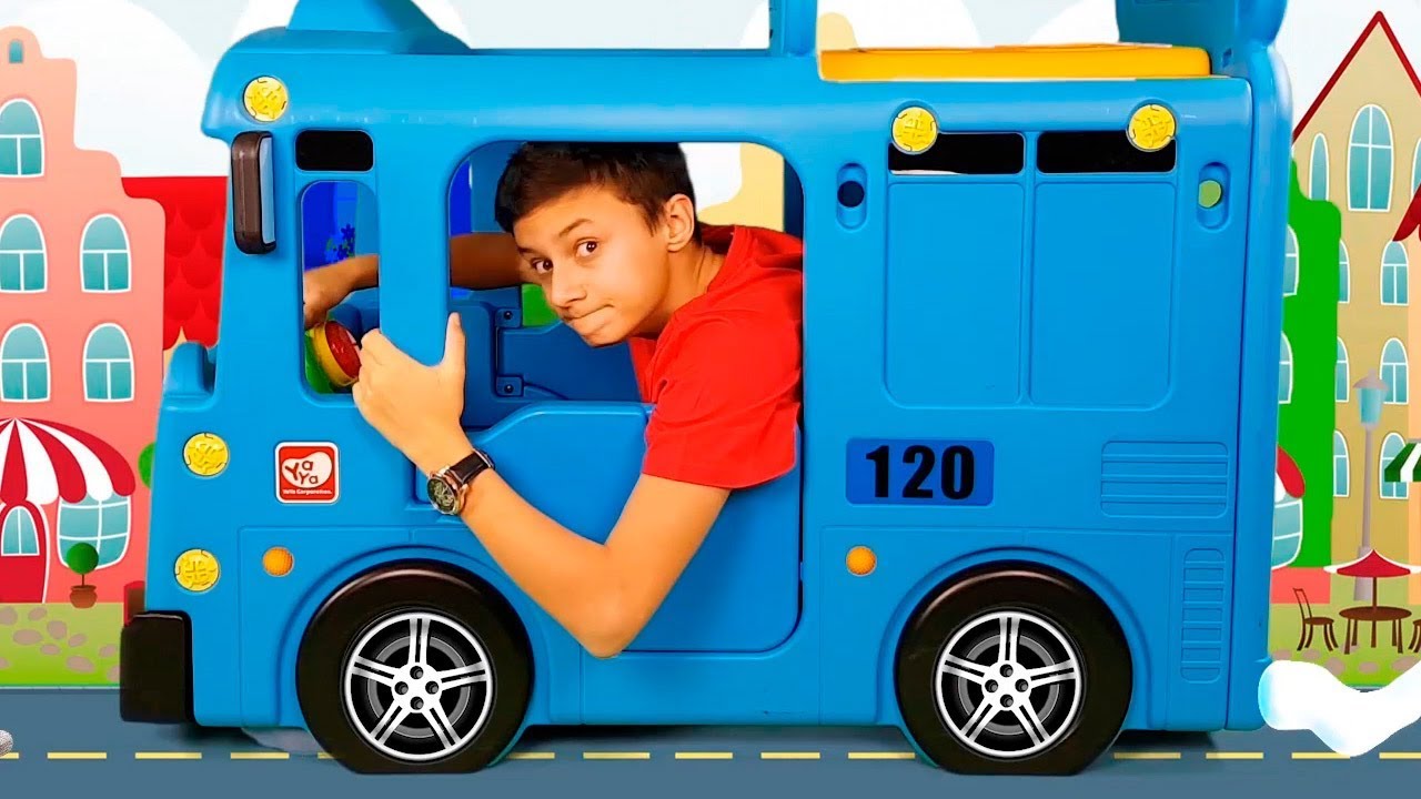 Alena and Pasha play wheels on the bus by Chiko Tv - YouTube