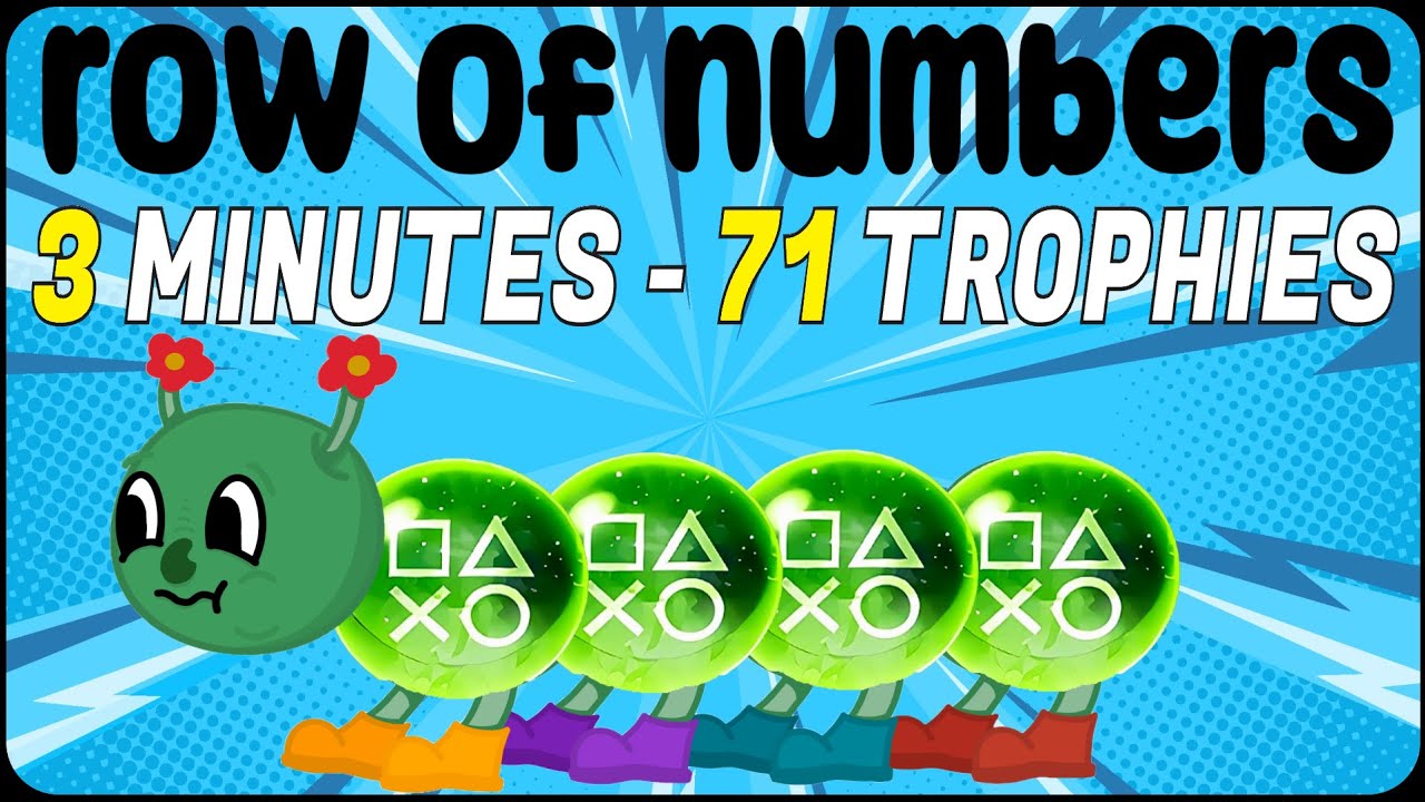 New Easy Platinum Game With 71 Trophies | Row of Numbers Trophy Guide ...