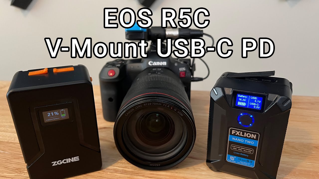 Canon R5C V-Mount USB-C PD | FXLION NANO TWO | ZGCINE V-99 - YouTube
