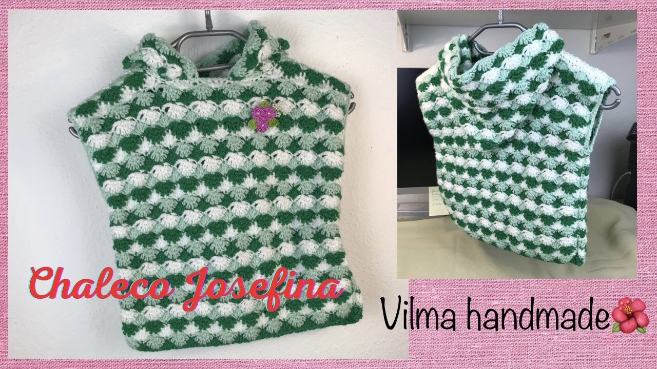 Cómo tejer fácil chaleco con capucha a crochet para niñas, (tallas 4 a 12 años). - YouTube