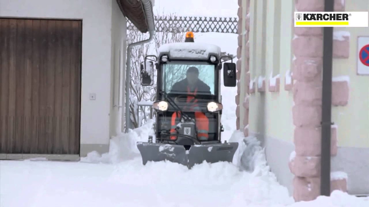Karcher MC50 with Snow Attachments at HuntOffice.ie - YouTube