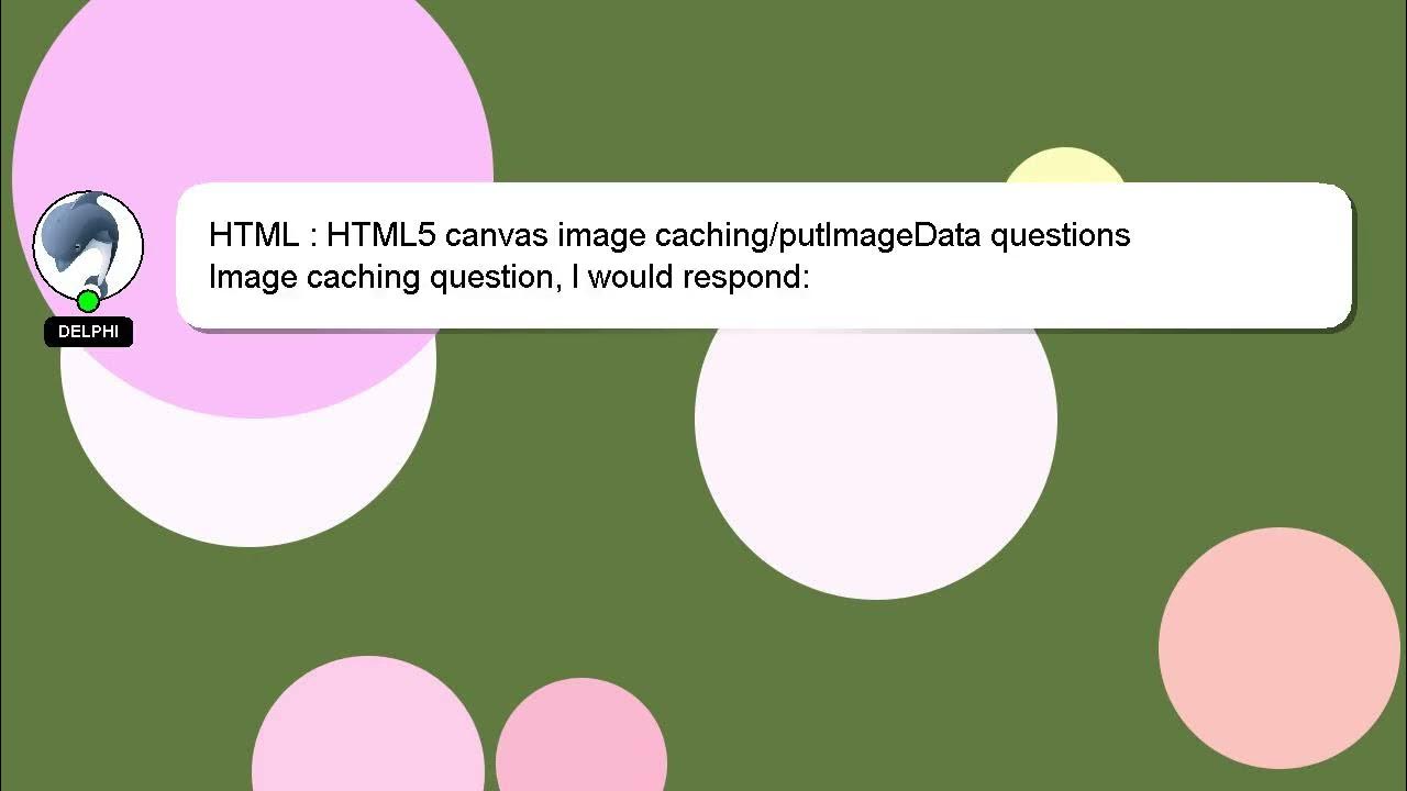 HTML : HTML5 canvas image caching/putImageData questions - YouTube
