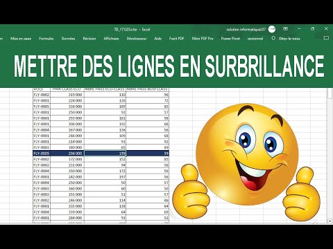 Astuces Excel_Mettre les lignes sélectionnées en Surbrillance - YouTube