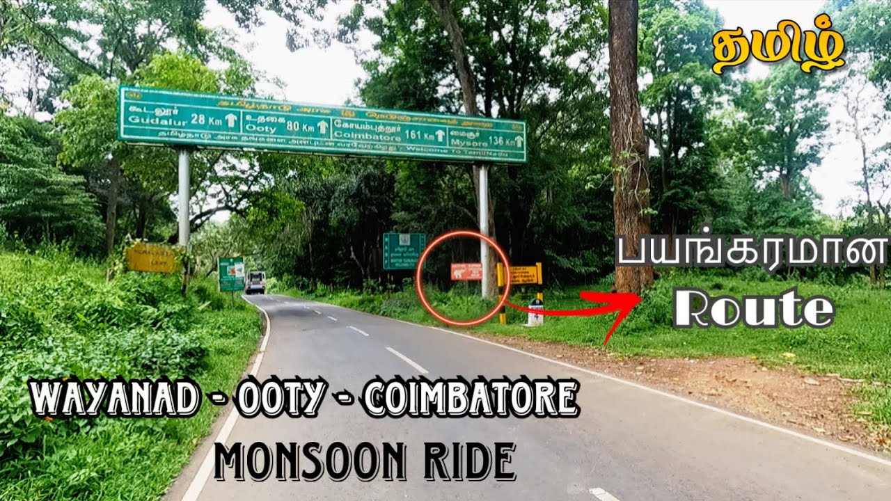 Wayanad to Coimbatore by Ooty route - Bike ride Tamil 😶‍🌫️ Monsoon ride ...