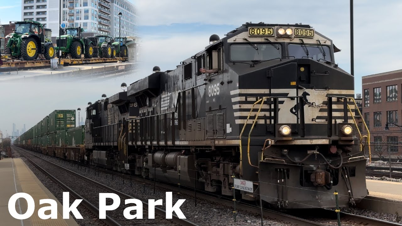 Oak Park Sunday Rail-fanning - Ft. UP, NS, Metra - YouTube
