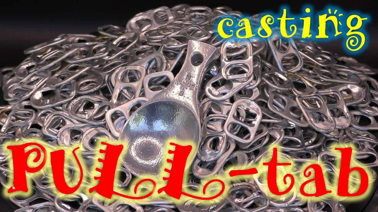 プルタブをCasting tab溶かしてスプーンキーホルダー - YouTube