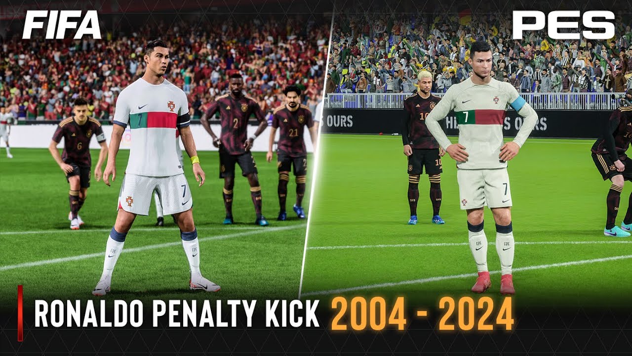 Ronaldo Penalty Kick | FIFA vs PES | 2004 - 2024 | - YouTube