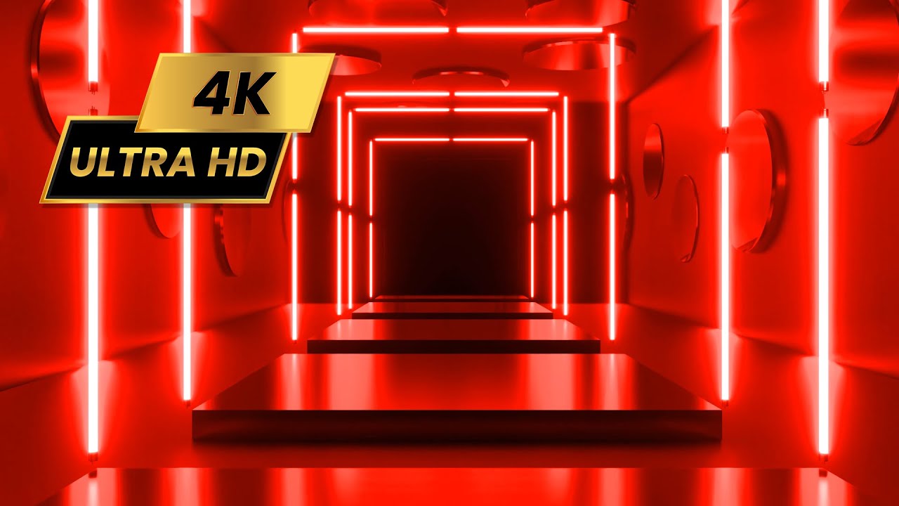Red Neon Square VJ Loop // @3DMotionGraphicsVFX - YouTube