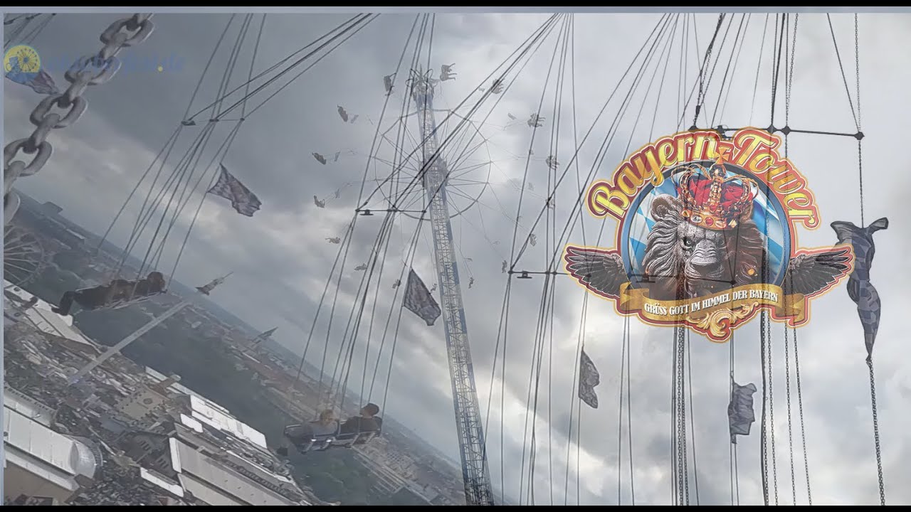 Bayern Tower (Kaiser) Oktoberfest München 2022 onride POV 4K UHD - YouTube