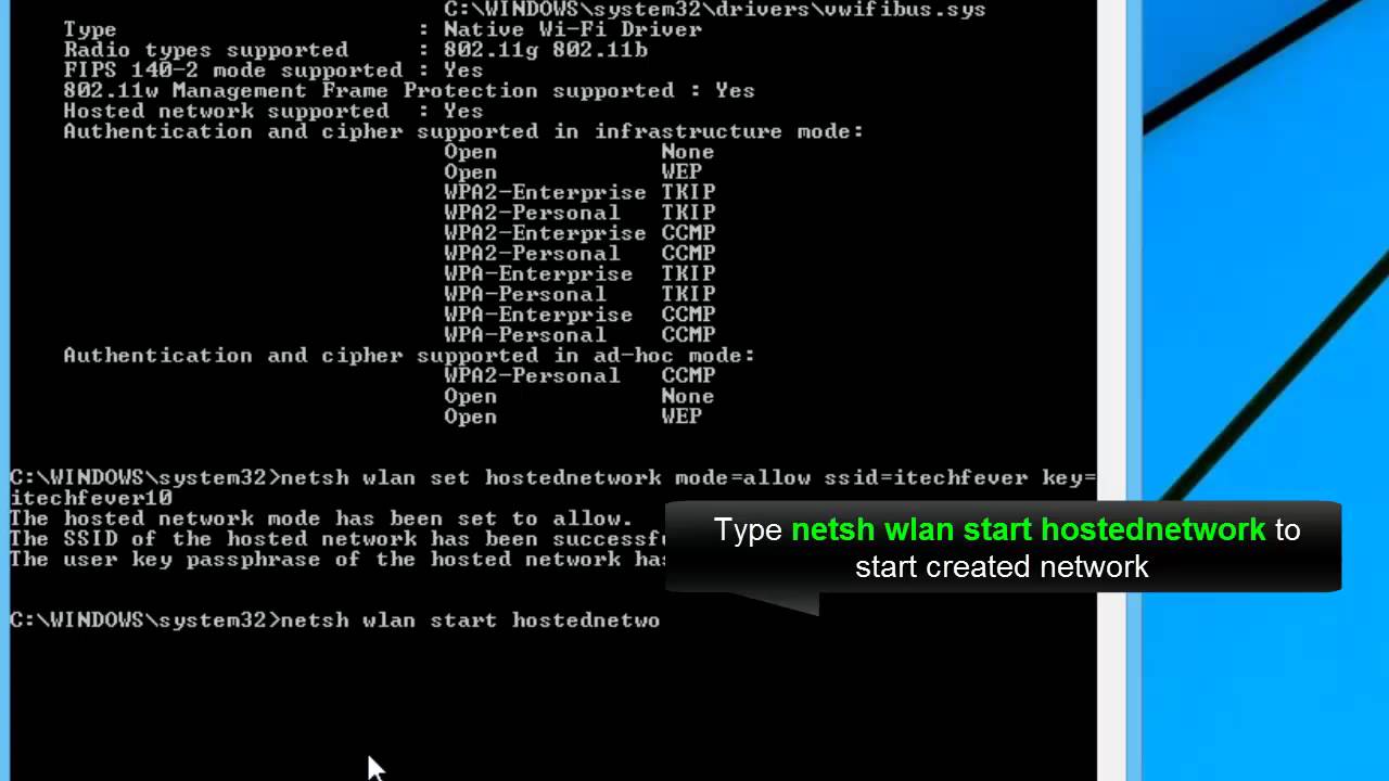 How to turn your Windows 7, 8, 8.1 Laptop into a WiFi Hotspot - YouTube