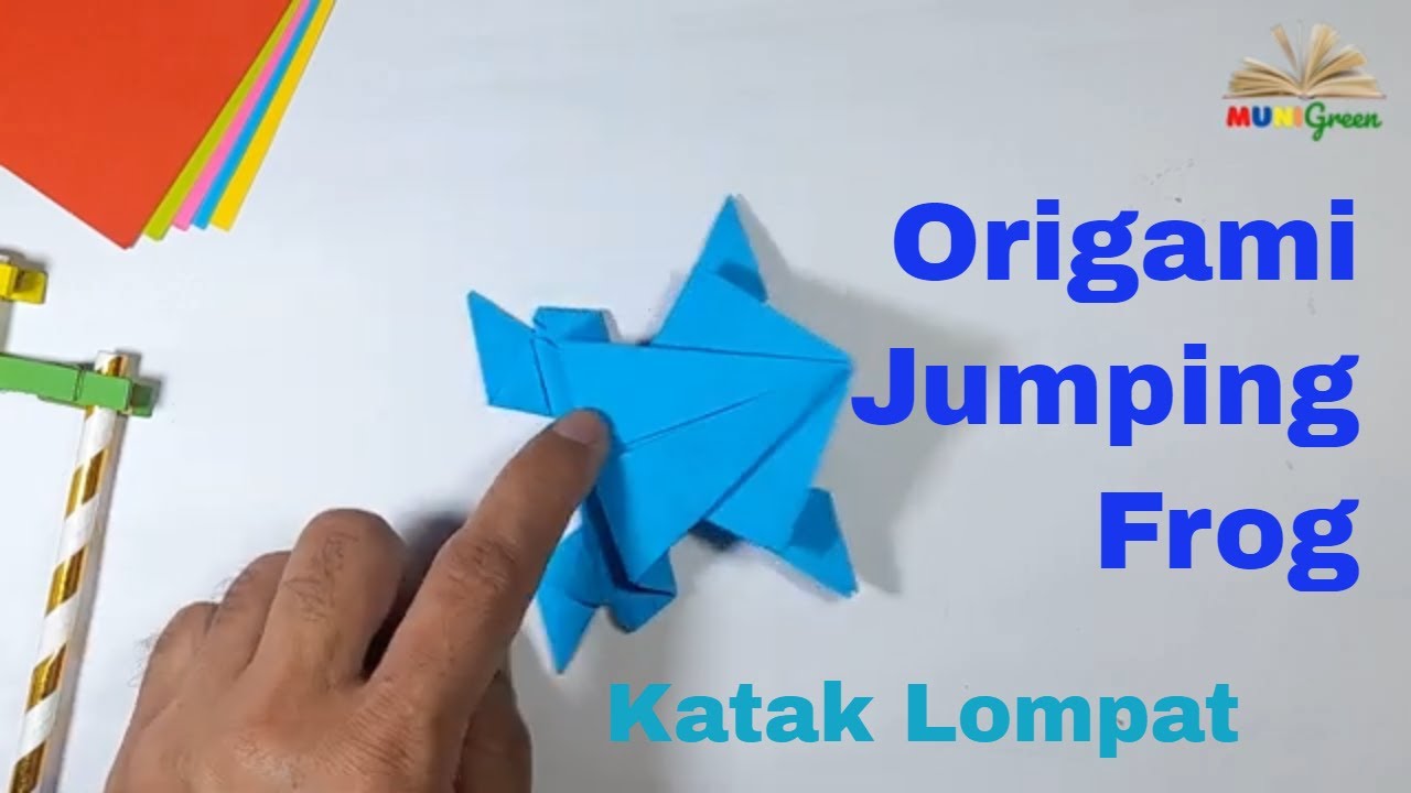 How to Make a Jumping Origami Frog – easy origami tutorial