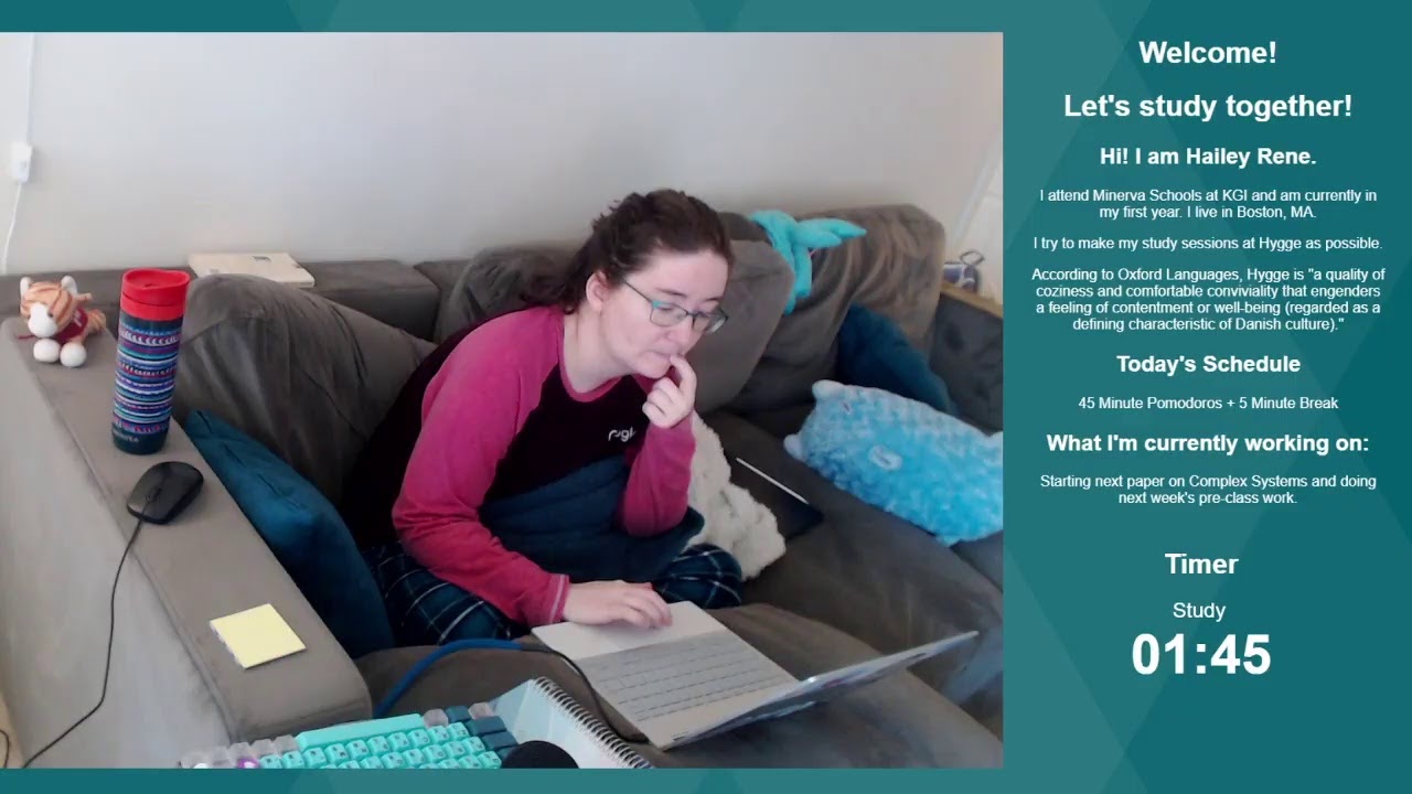 2.5 hour Hygge Study with Me (45 min Pomodoros) - YouTube