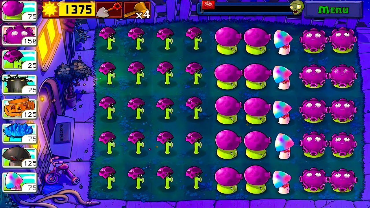 PVZ : *TOP LAST STAND SCARY NIGHT MEGA COMBO* VS ALL ZOMBIES | Pvz Mini ...