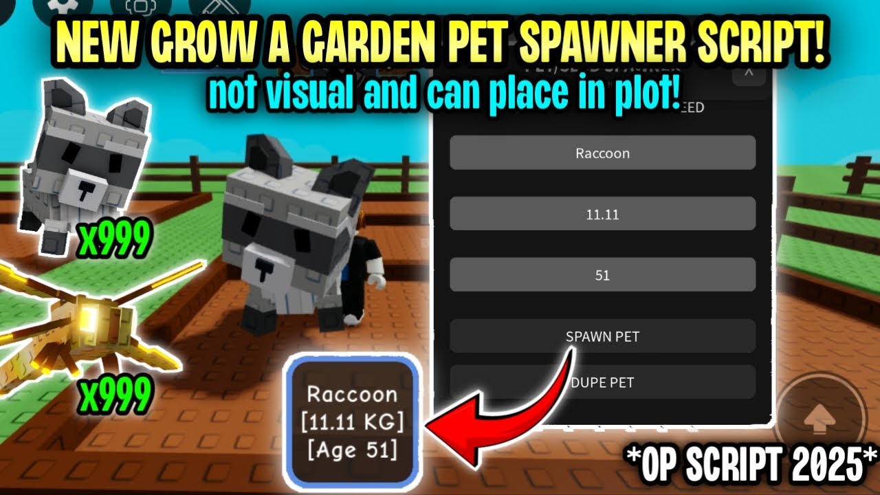 Grow A Garden PET SPAWNER SCRIPT!! | Roblox Script 2025 | Grow A Garden ...