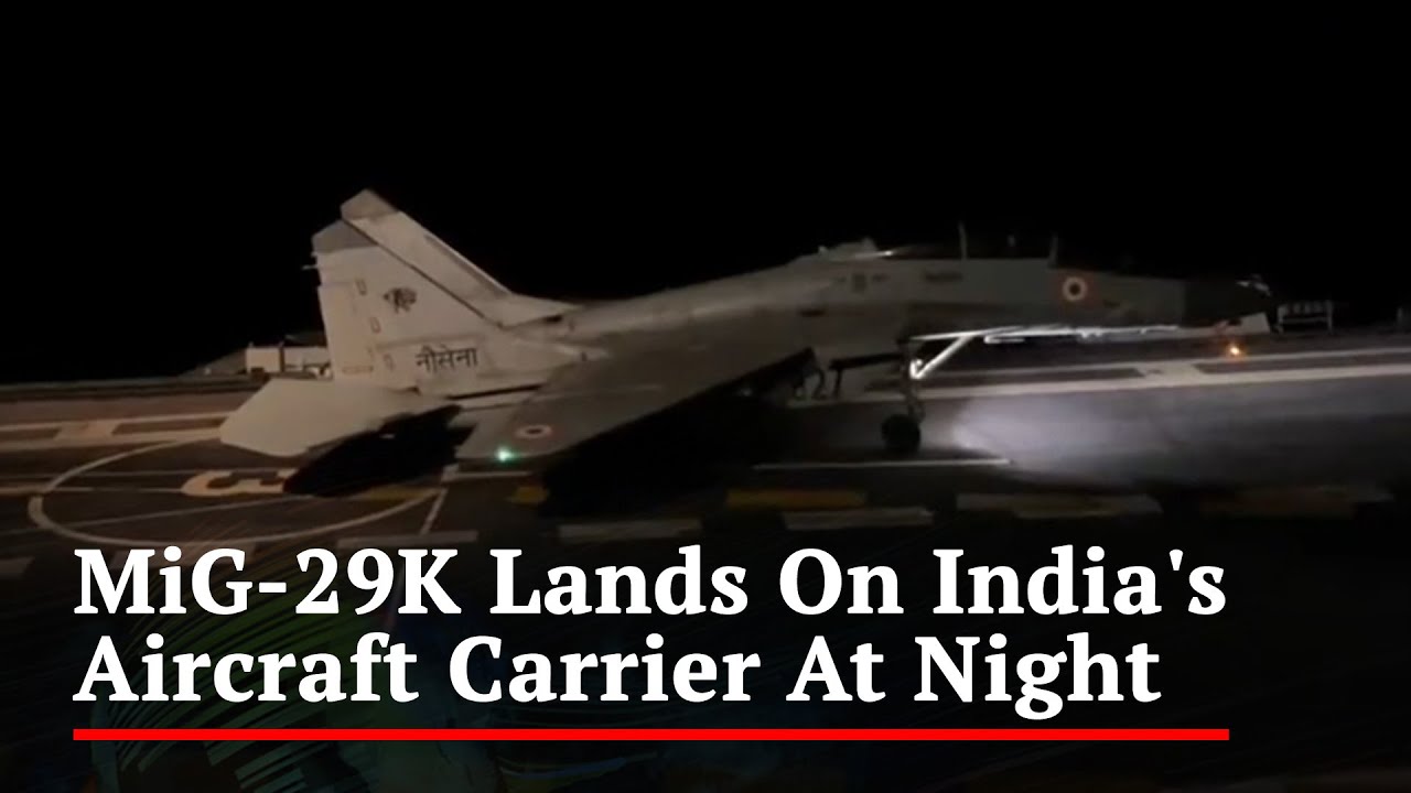 Watch Indian Navys Mig 29k Fighter Jet Racing A Indian Navy To Sign