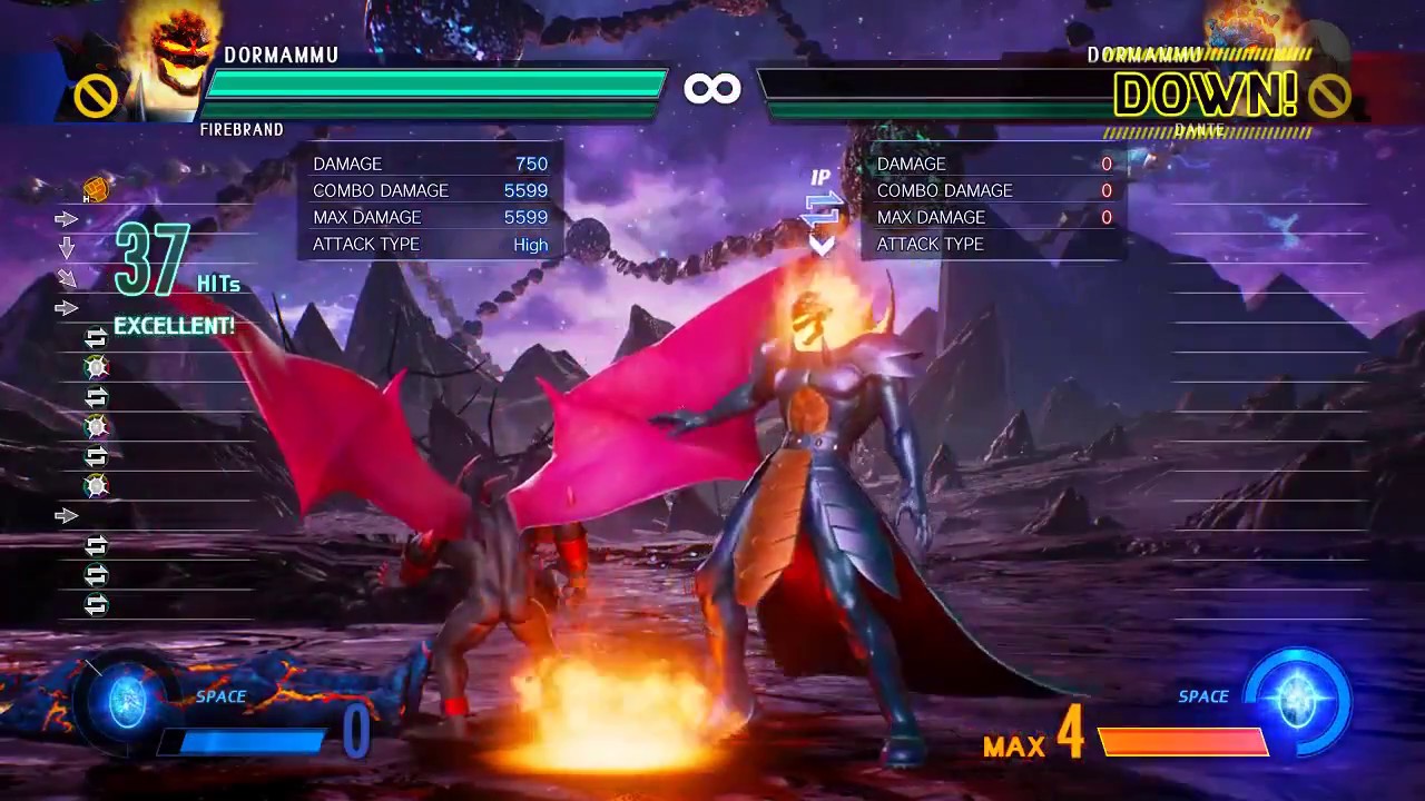 Marvel vs Capcom Infinite: Firebrand & Dormammu Stalking Flare Setup ...