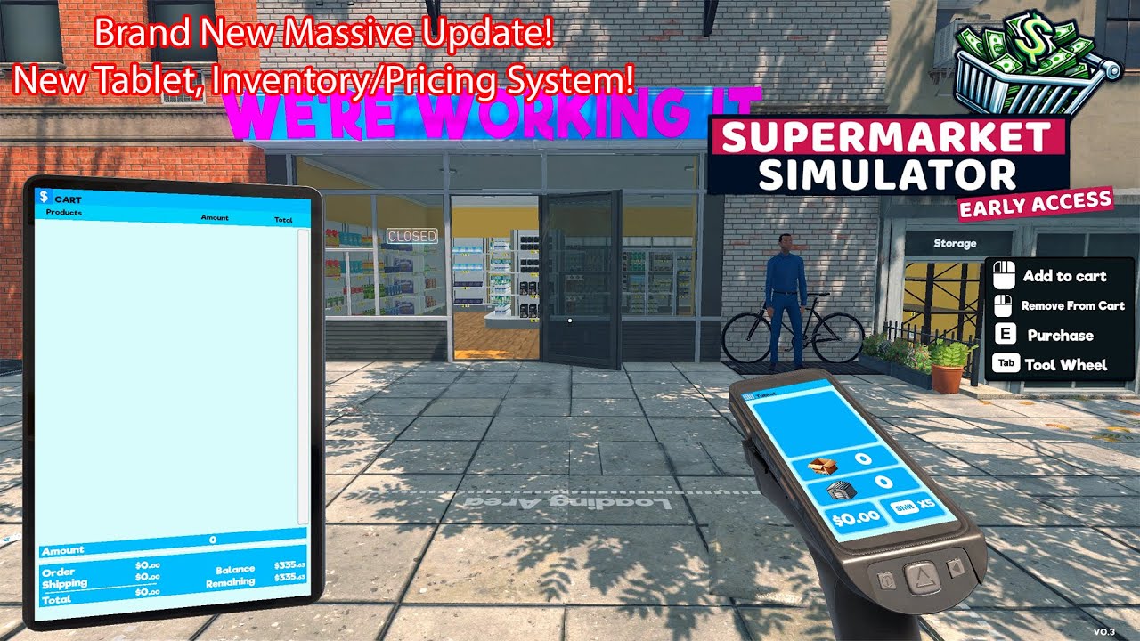 Supermarket Simulator MASSIVE UPDATE: New Tablet, Inventory & Pricing ...