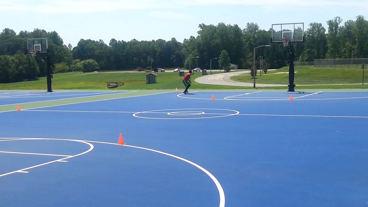 Basketball workouts defensive slide drill - YouTube