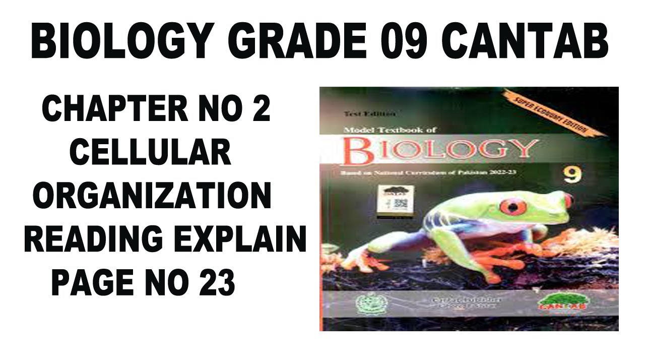 Grade 9 Biology CANTAB Unit 2 Cellular Organization Reading Page 23 ...