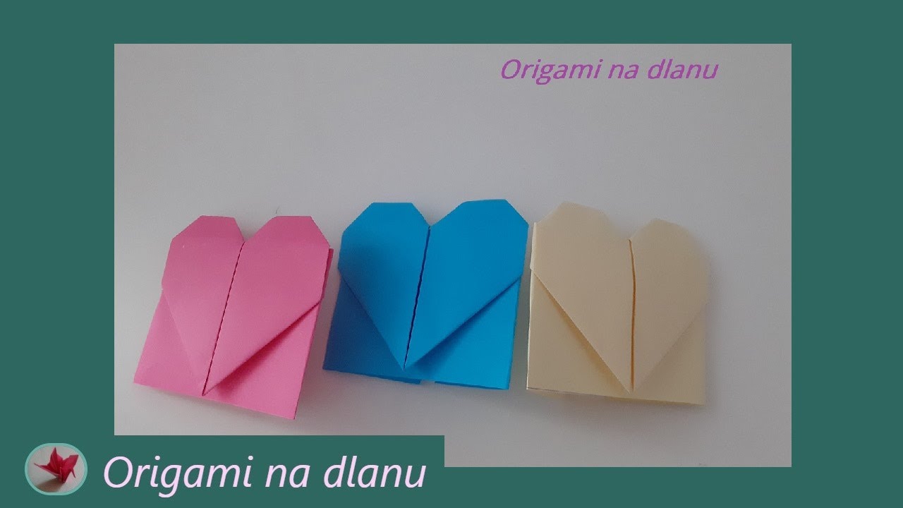 Origami Srce Obeleživač Stranica knjige (Origami Heart Bookmark) - YouTube